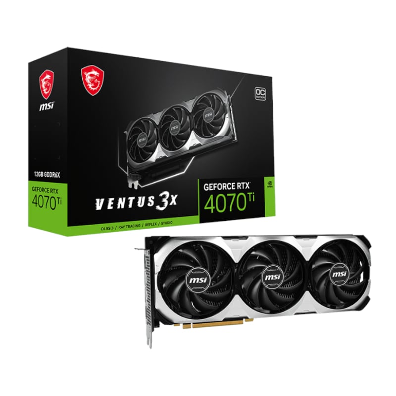 MSI Nvidia GeForce RTX 4070Ti Ventus 3x OC 12G GDDR6X 256-BIT Graphics ...